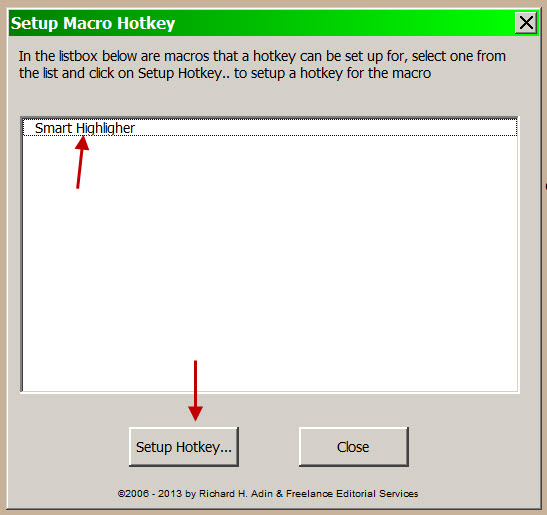Edittools: Assign Hotkeys
